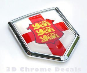 England Flag of English Emblem Chrome Car Decal Sticker 3D badge Briti ...
