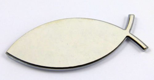 Evolve Evolution Jesus Fish Car Bike Auto Chrome Emblem Decal Sticker3 ...