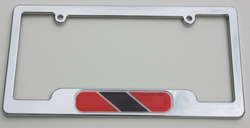 Trinidad and Tobago Chrome License Plate Frame Emblem Free Caps and wa ...