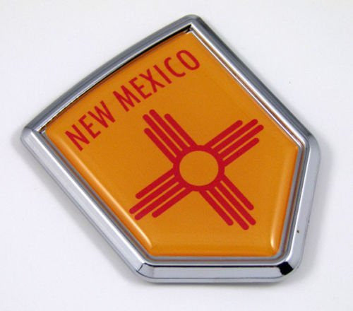 New Mexico NM USA State Flag Car Chrome Emblem Decal Sticker bike lapt ...