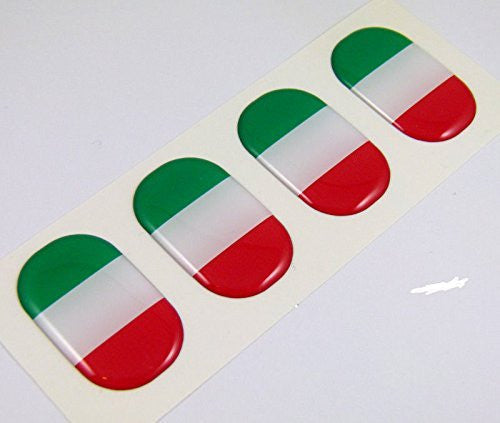 Italy midi Italia domed decals flag 4 emblems 1.5" Car bike laptop sti ...