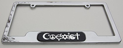 Car Chrome Decals LPFC-COEX Coexict COEXiST Chrome License Plate Frame