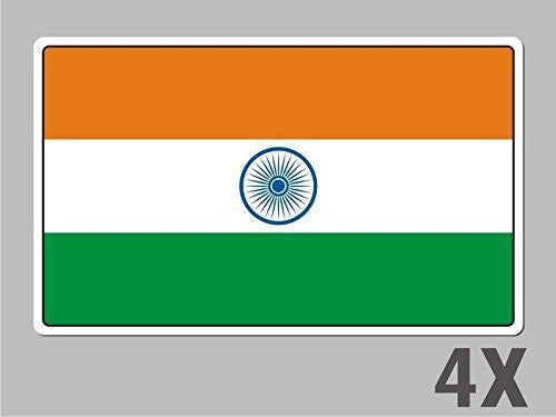 4 India stickers flag decal bumper car bike laptop .. emblem vinyl FL0 ...