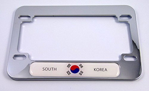 Korea Korean flag Motorcycle Bike ABS Chrome Plated License Plate Fram ...