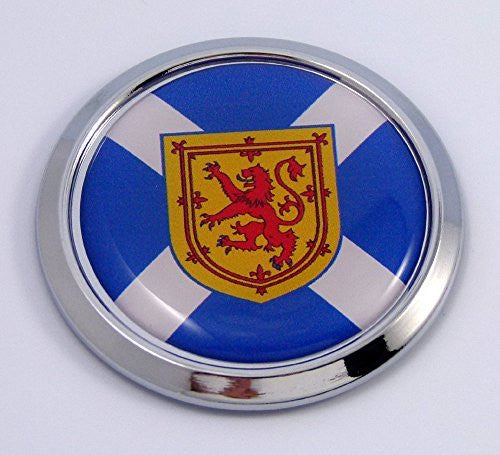 Scotland Stottish Round Flag Car Chrome Decal Emblem bumper Sticker be ...