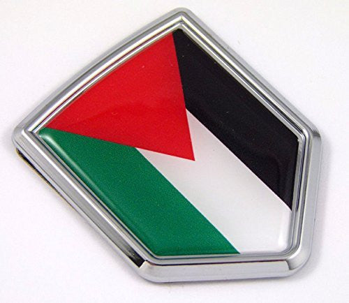 Palestine, Palestinian flag Chrome Emblem Car Decal Sticker Bike crest ...