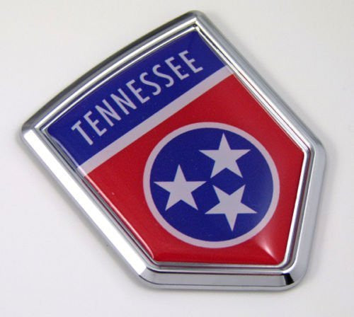 Tennessee TN USA State Flag Car Chrome Emblem Decal Sticker bike lapto ...