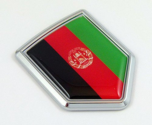 Afghanistan Afghan flag Decal Car Chrome Emblem Sticker badge crest ...