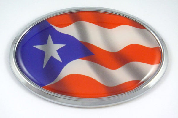 Puerto Rico Oval Car Chrome Emblem Puerto Rican Decal Bumper Sticker ...