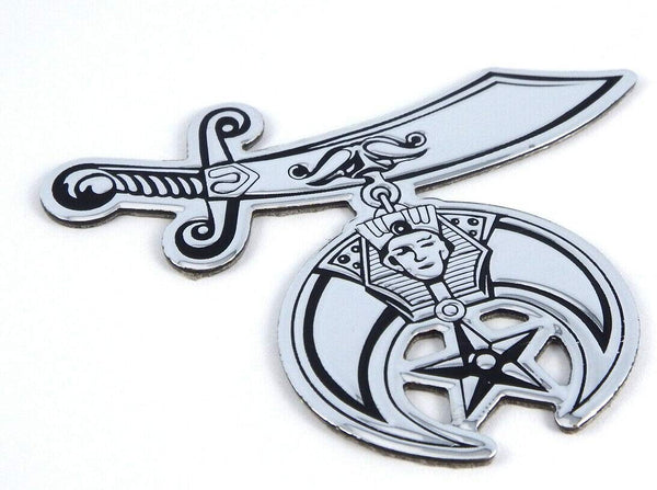Shriners shriner chrome finish decal emblem 3D sticker car bike 2.75 ...