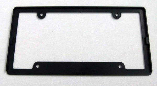 Police Interceptor line Flag Black Plastic Car License Plate Frame Dom ...