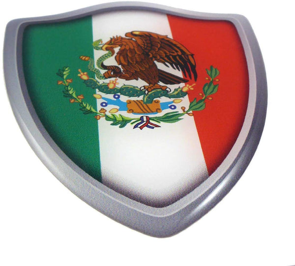 Mexico Shield Crest Domed Decal 3D Look Enhanced Emblem Resin car Stic ...