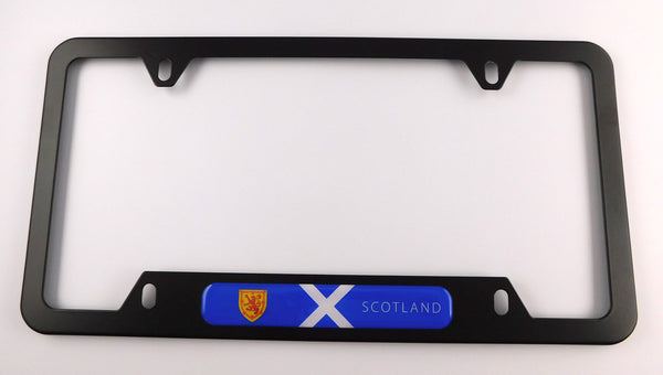 Scotland Scotish Flag Metal Black Aluminium Car License Plate Frame Ho ...