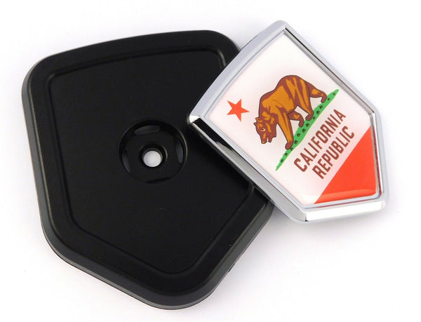 California USA flag Car Truck Black Shield Grill Badge grille chrome e ...