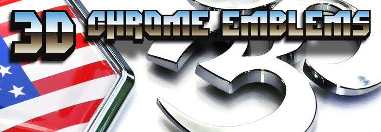 Car Chrome Decals car bike chrome emblems nameplates badges dome decal